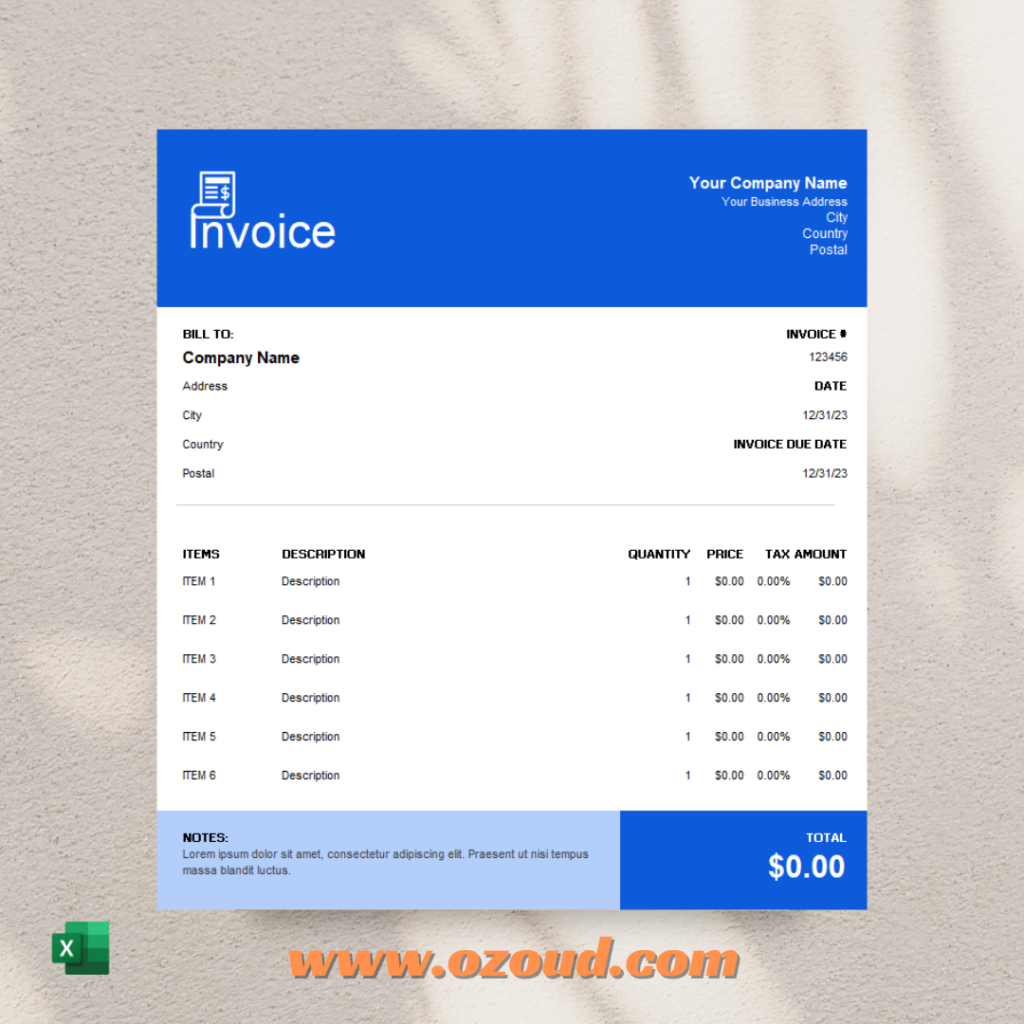 Rent Receipt Template - Ozoud